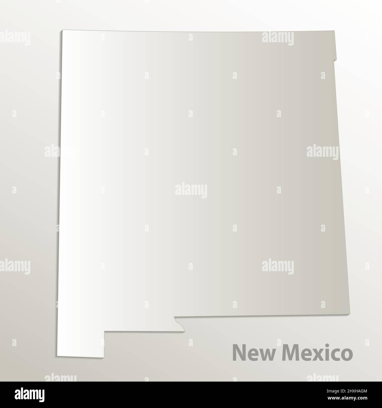 New Mexico map card paper 3D natural vector Stock Vector Image & Art ...