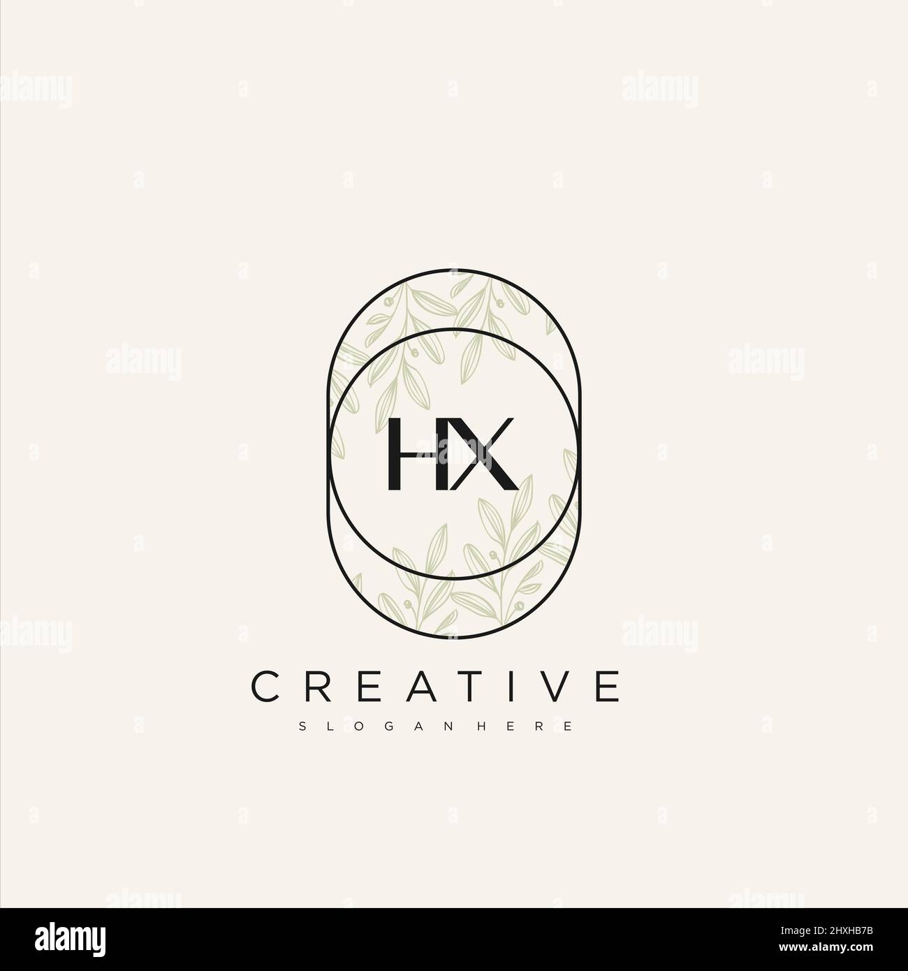 HX Initial Letter Flower Logo Template Vector premium vector Stock ...