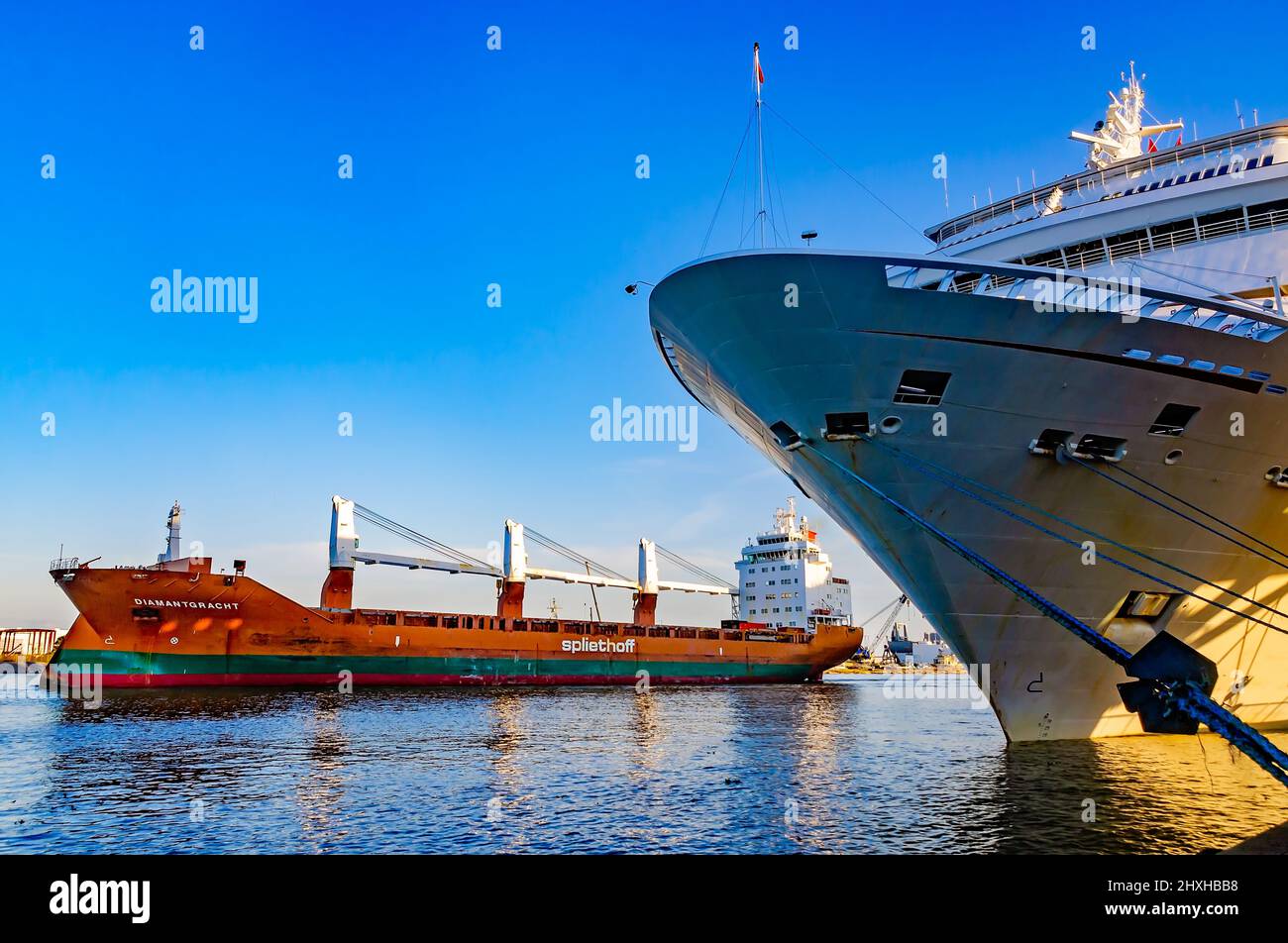 The Diamantgracht cargo ship, owned and operated by Spliethoff, passes ...