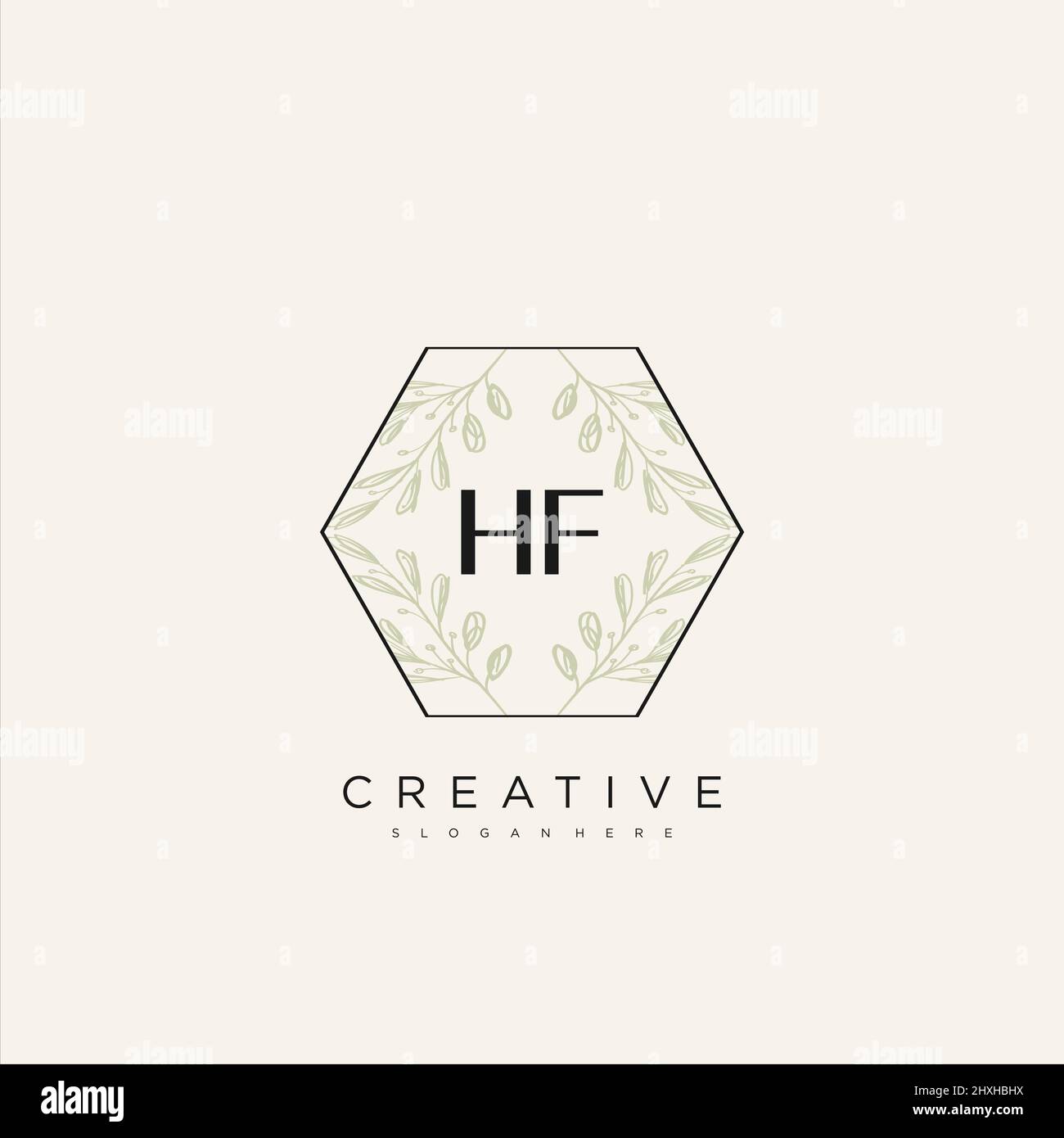 HF Initial Letter Flower Logo Template Vector premium vector Stock ...