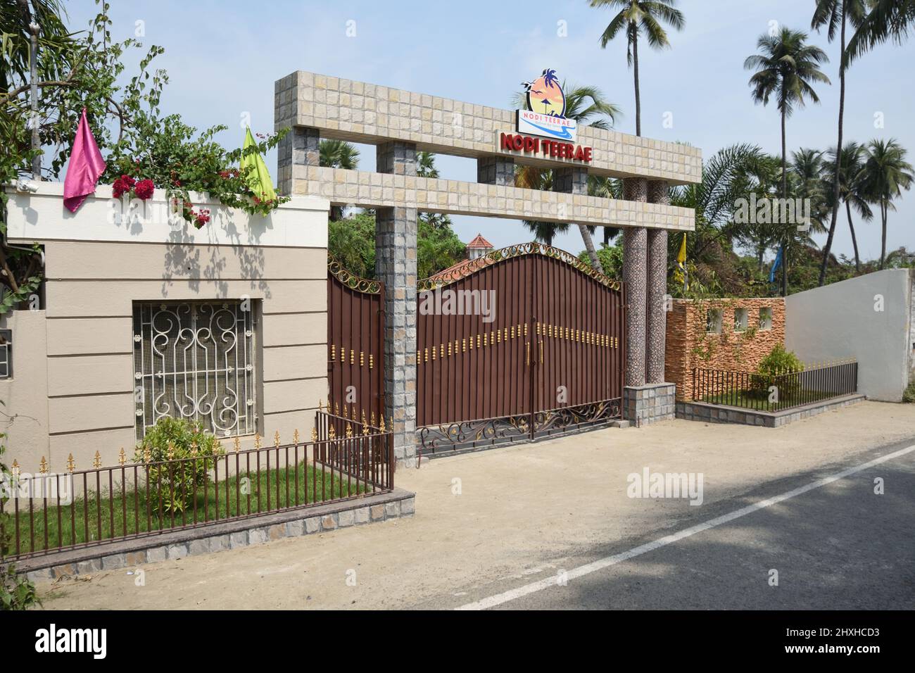 Nodi Teerae entrance. The river side resort by the river Ganges. Burul ...