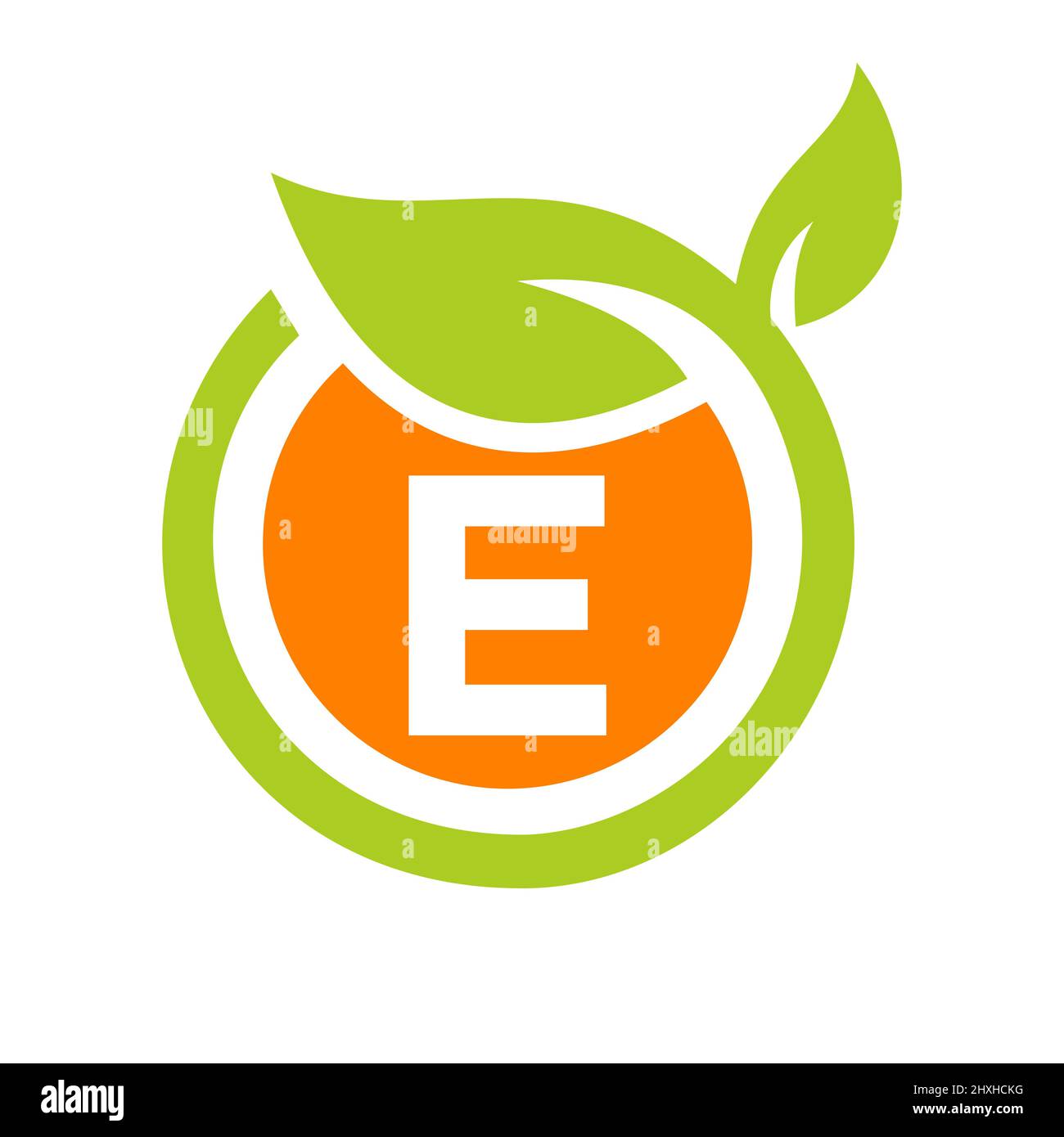 Eco Logo Design Letter E Vector. Eco Leaf Logo Icon Design Template On ...