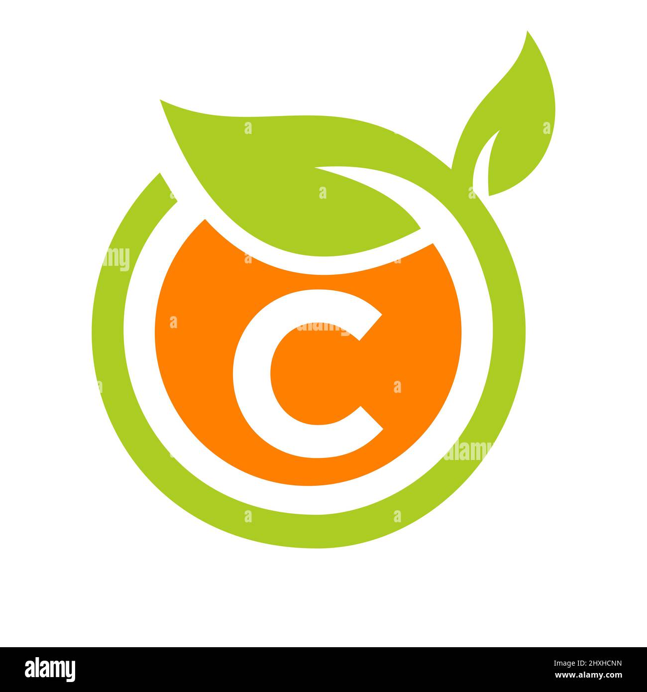 Eco Logo Design Letter C Vector. Eco Leaf Logo Icon Design Template On ...