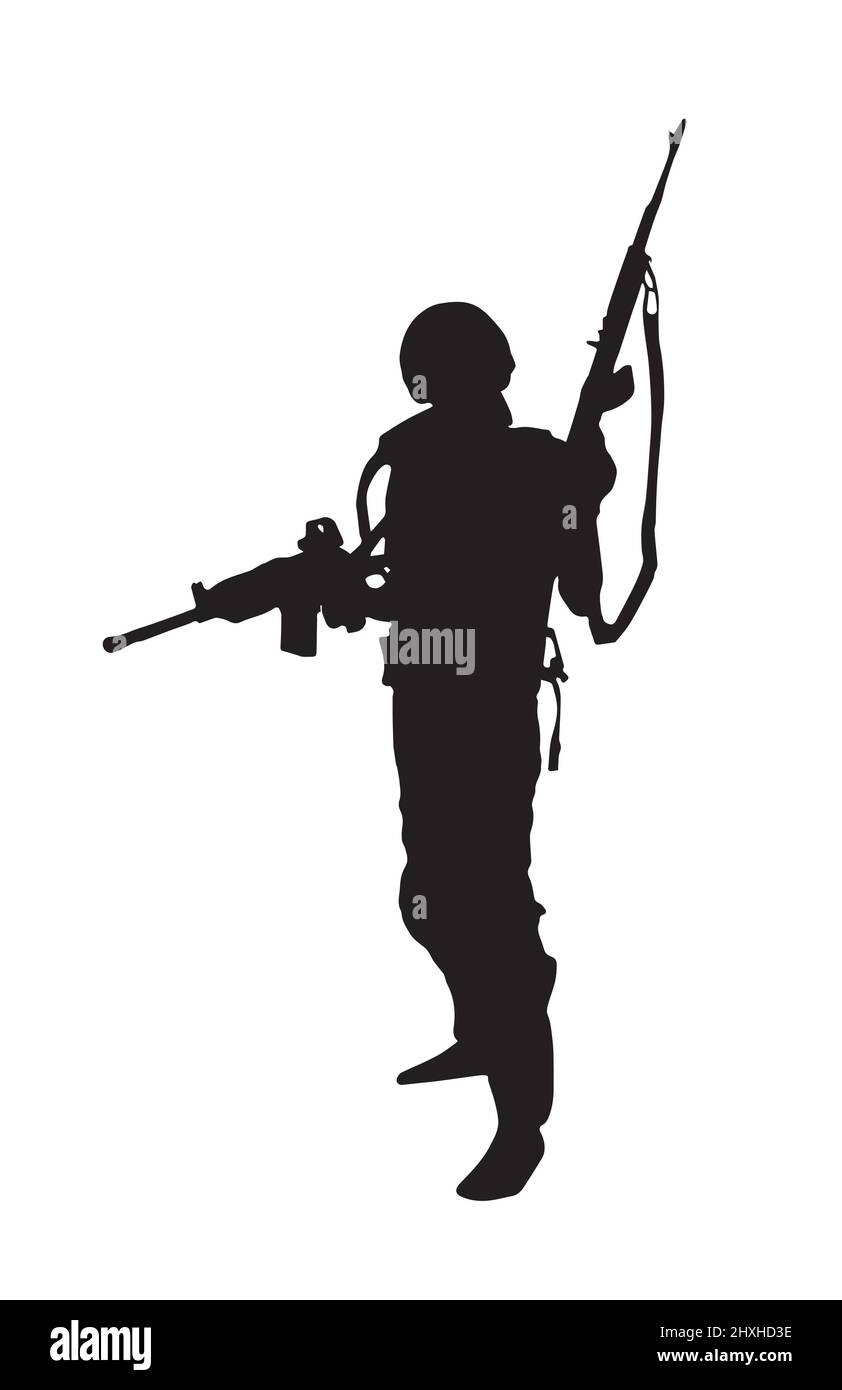 Old Soldier Salute Stock Vector Images - Alamy