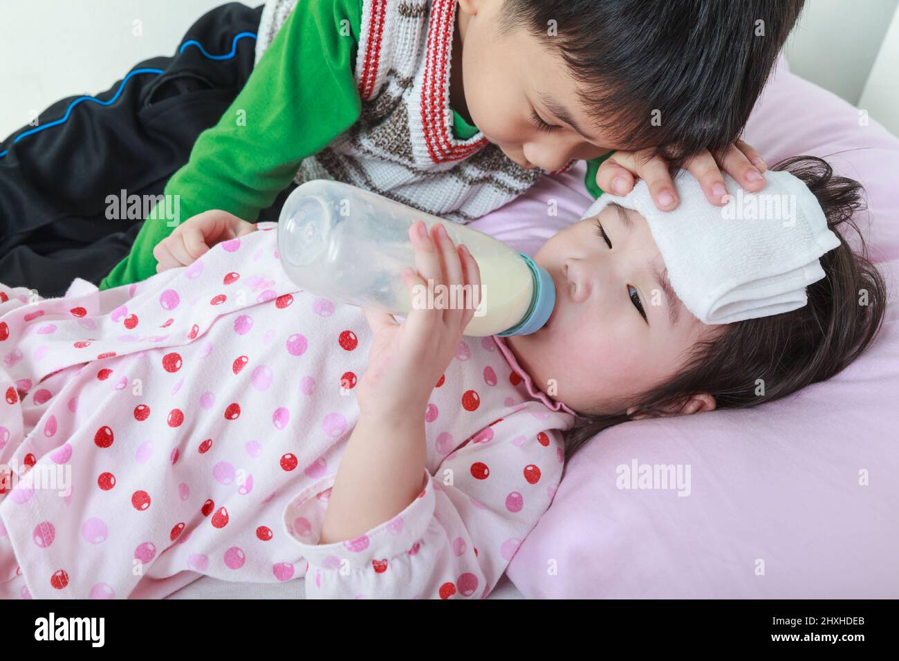 Sick children brother hi-res stock photography and images - Alamy