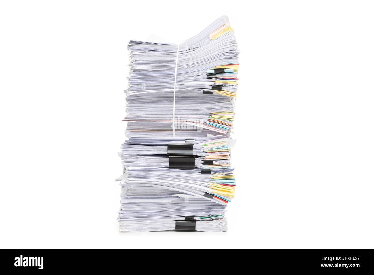 Stack of Documents isolated on white background Stock Photo - Alamy