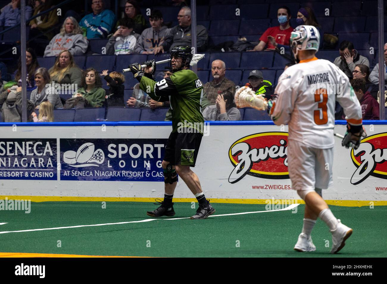 March 12, 2022: Rochester Knighthawks forward Thomas Hoggarth (91 ...