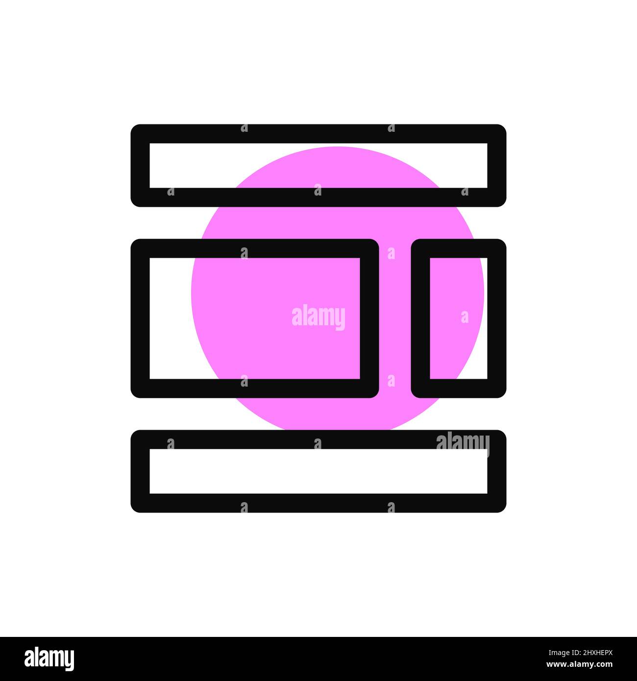 Website layout icon. Pixel perfect, editable stroke line art Stock Vector Image & Art - Alamy