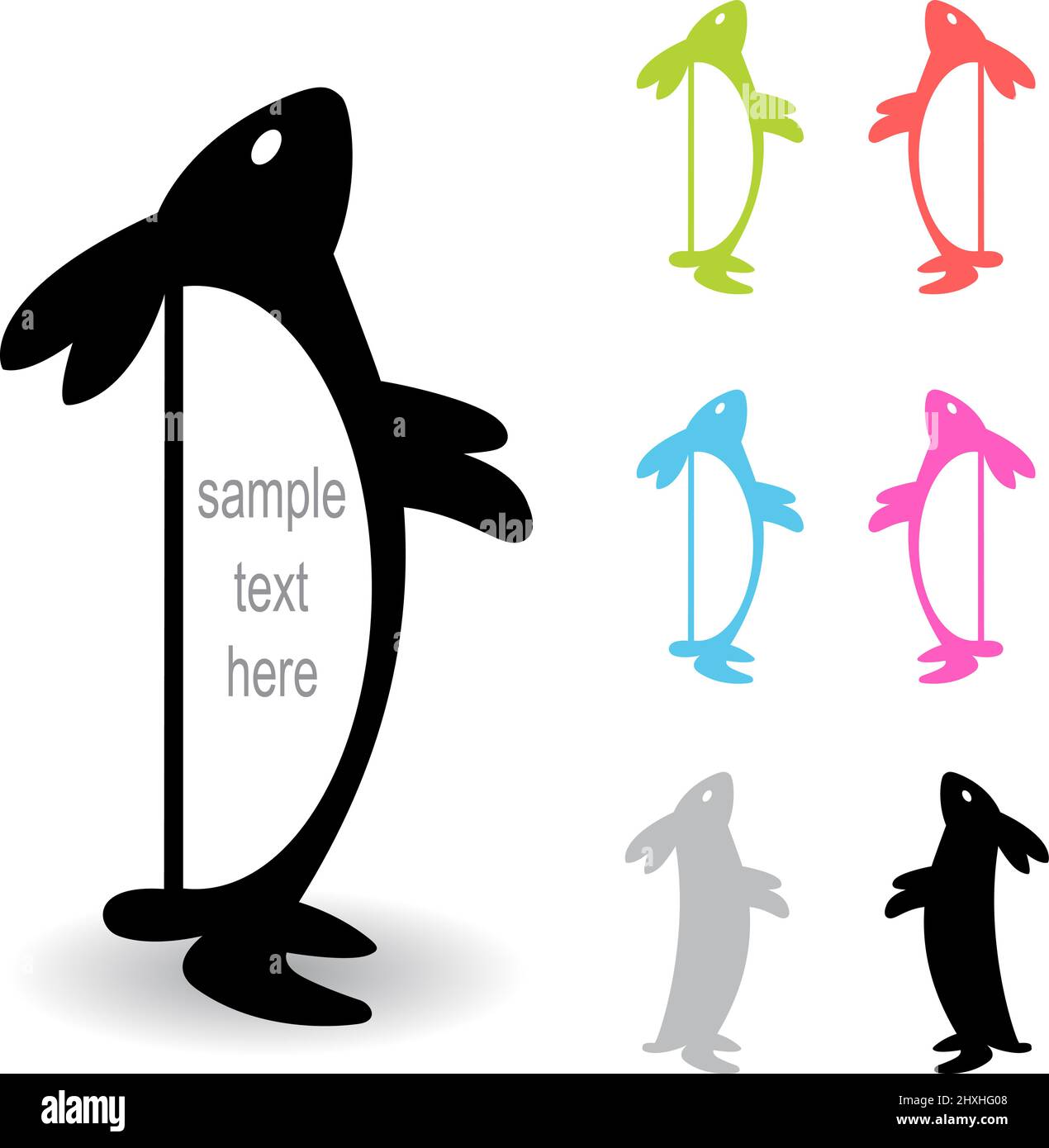 The design of the rabbit on white background. Easy editable layered ...