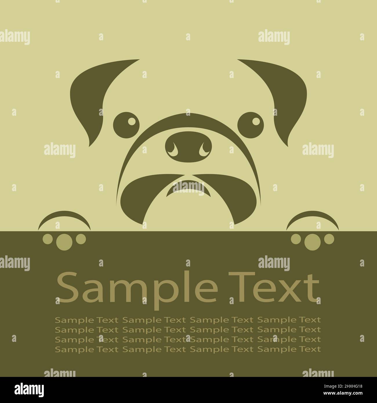 Vector image of a pug puppy. Easy editable layered vector illustration ...