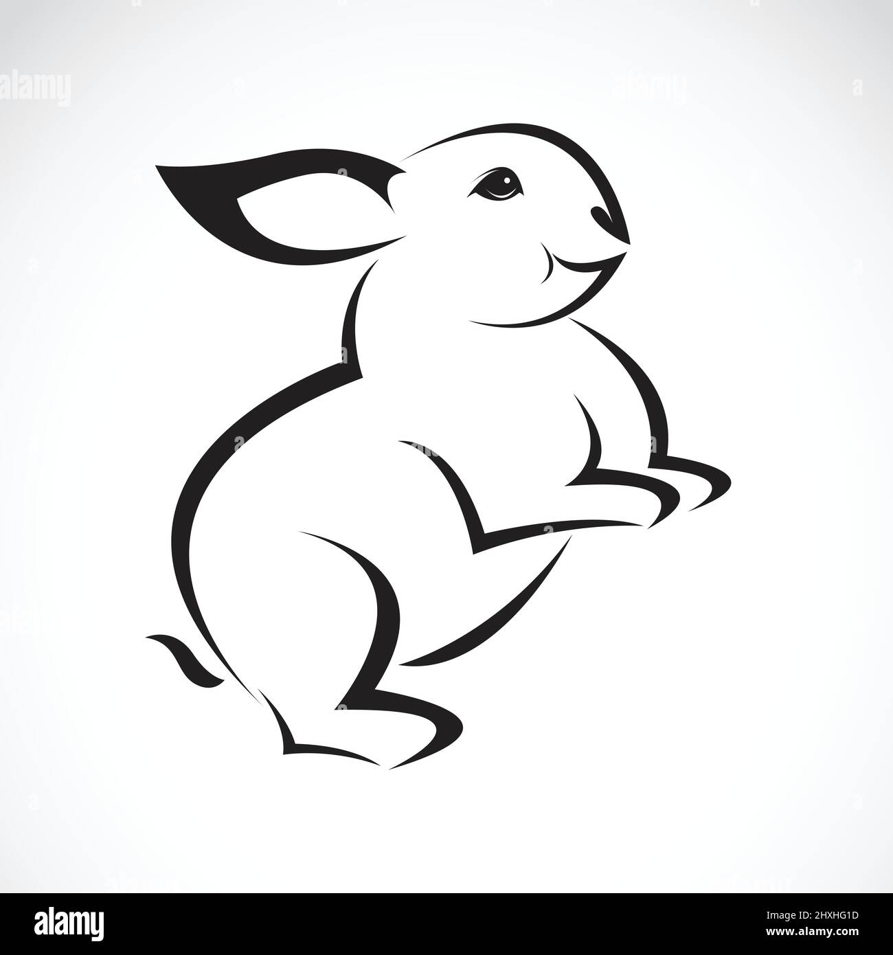 Vector image of a rabbit design on white background. Easy editable ...