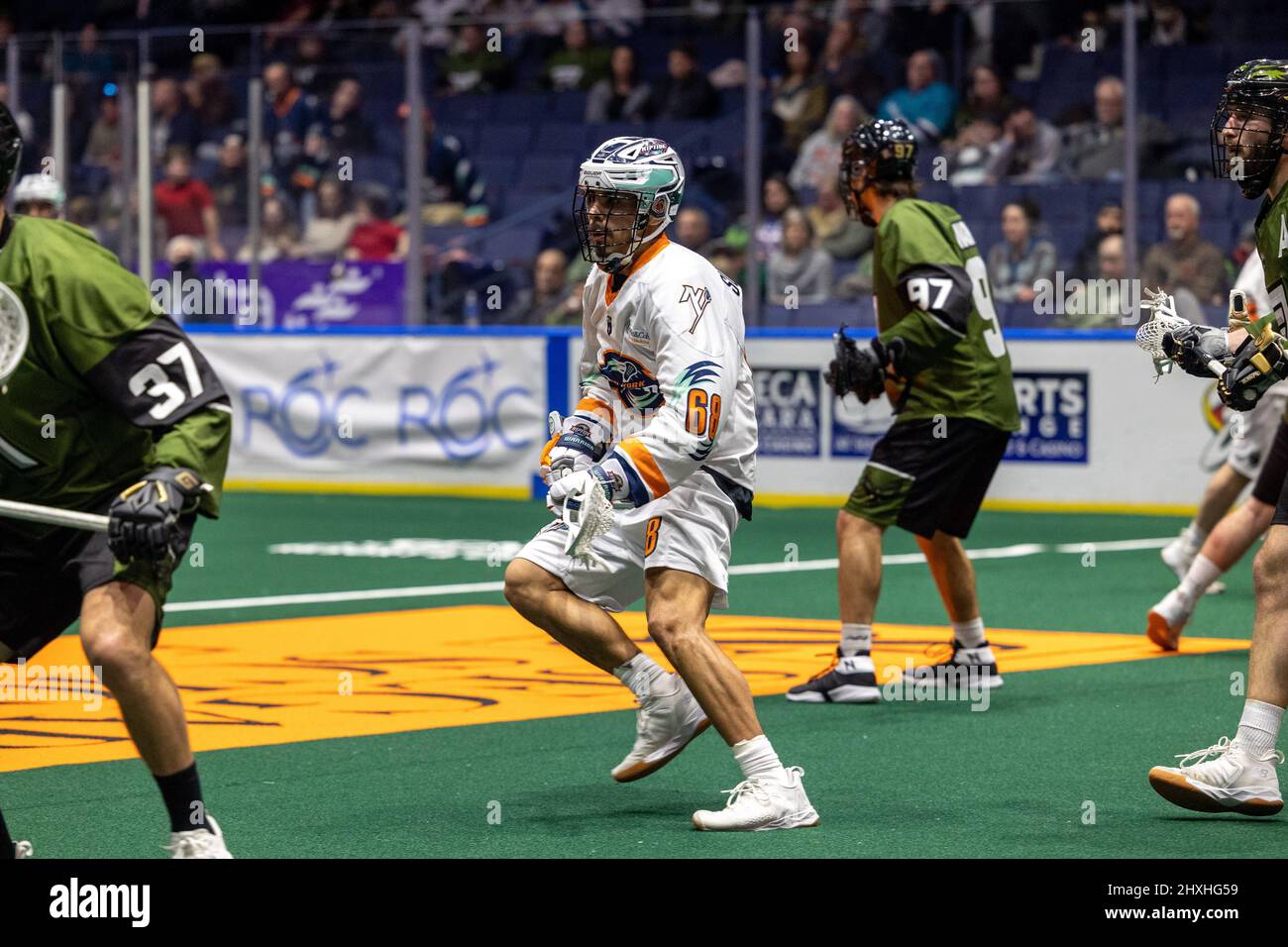 March 12, 2022: New York Riptide forward Larson Sundown (68) defends in ...