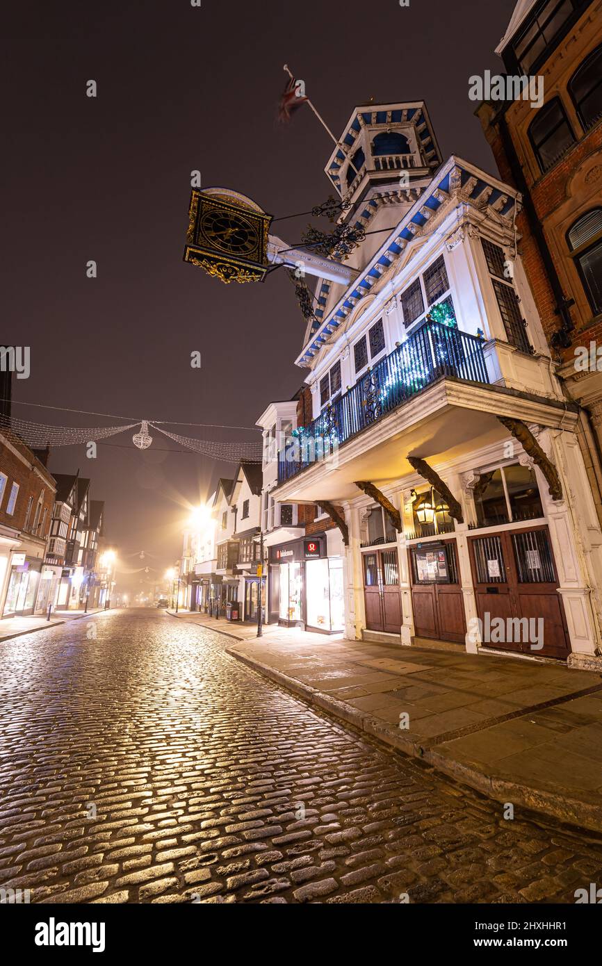 Guildford High Street at night Surrey England Europe Stock Photo - Alamy