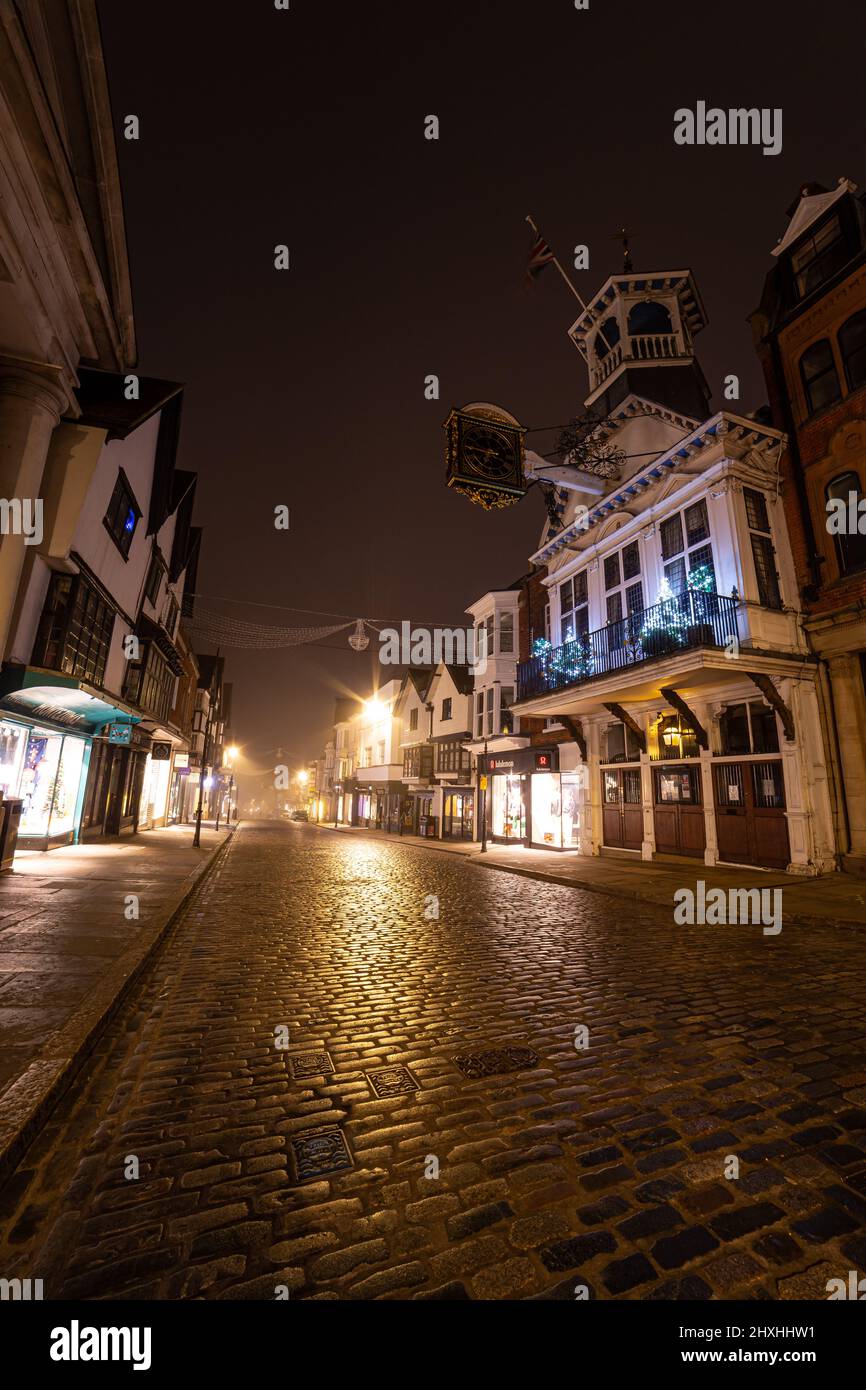 Guildford High Street at night Surrey England Europe Stock Photo - Alamy