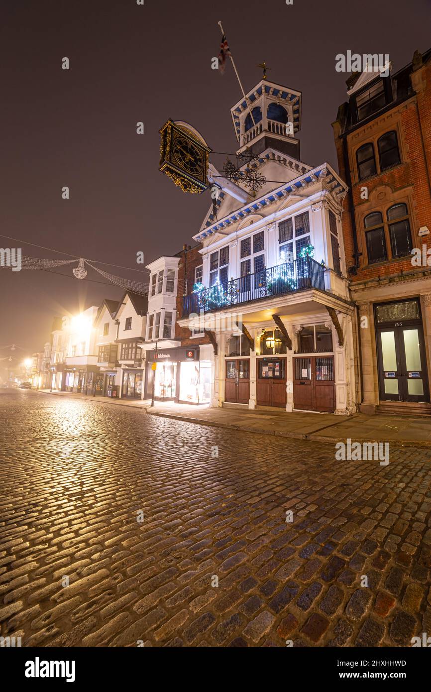 Guildford High Street at night Surrey England Europe Stock Photo - Alamy