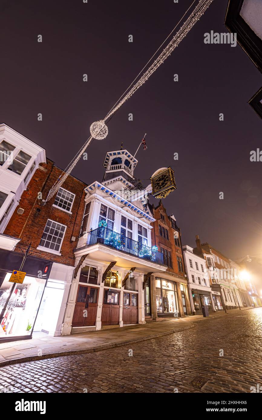 Guildford High Street at night Surrey England Europe Stock Photo - Alamy
