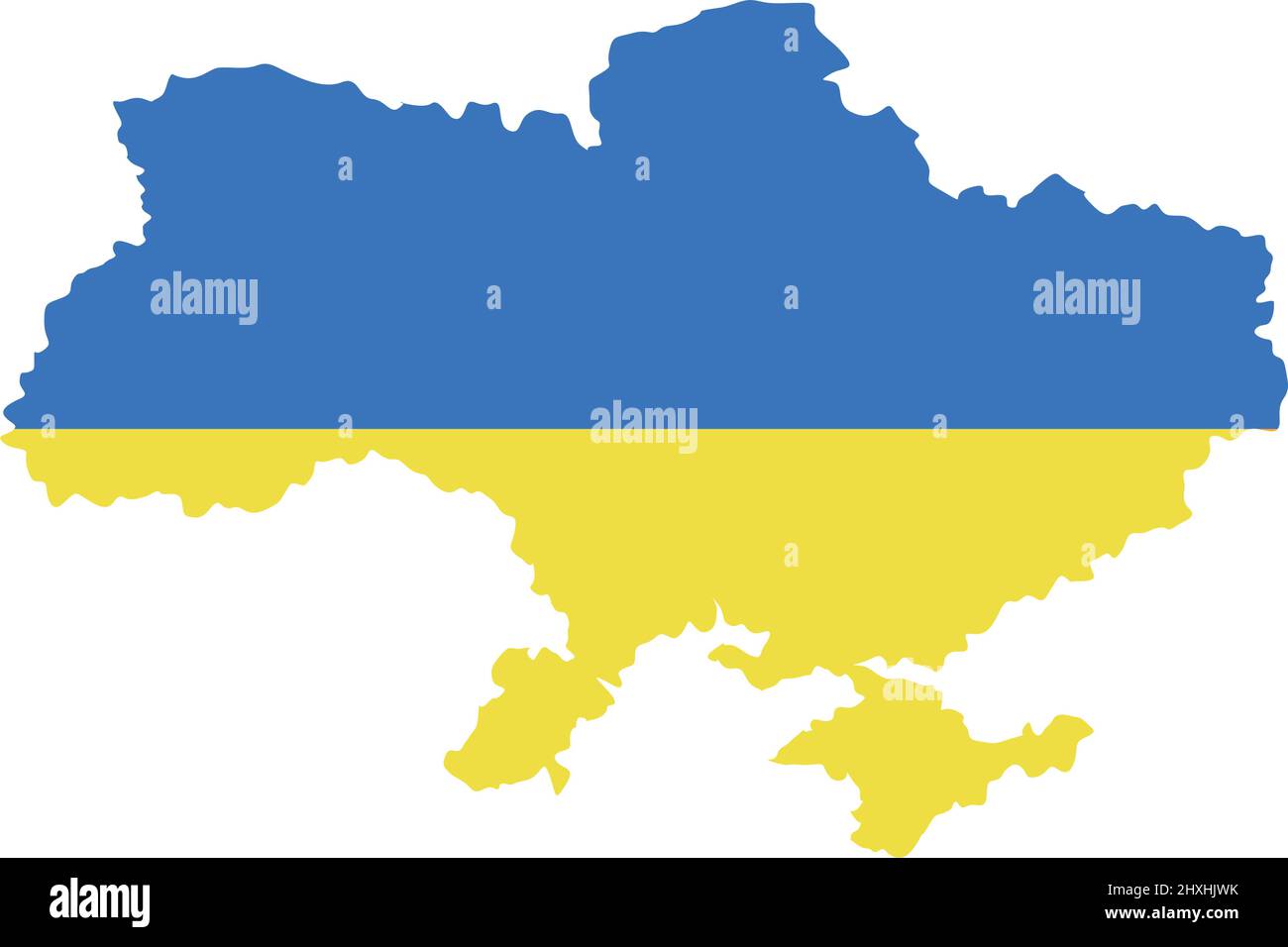 ukraine flag in map Stock Vector Image & Art - Alamy