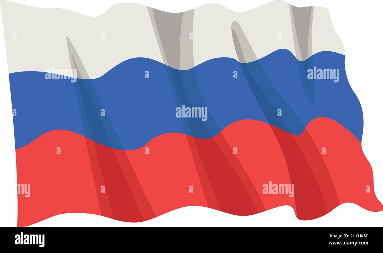 Russia flag waving Stock Vector Image & Art - Alamy