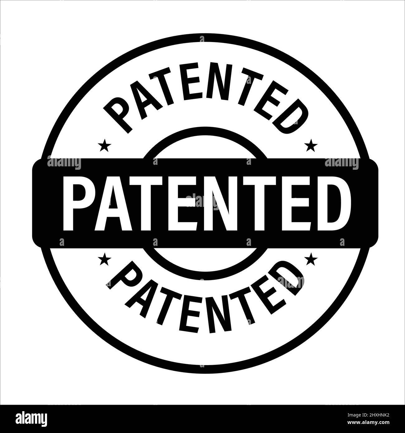 Patented banner Black and White Stock Photos & Images - Alamy