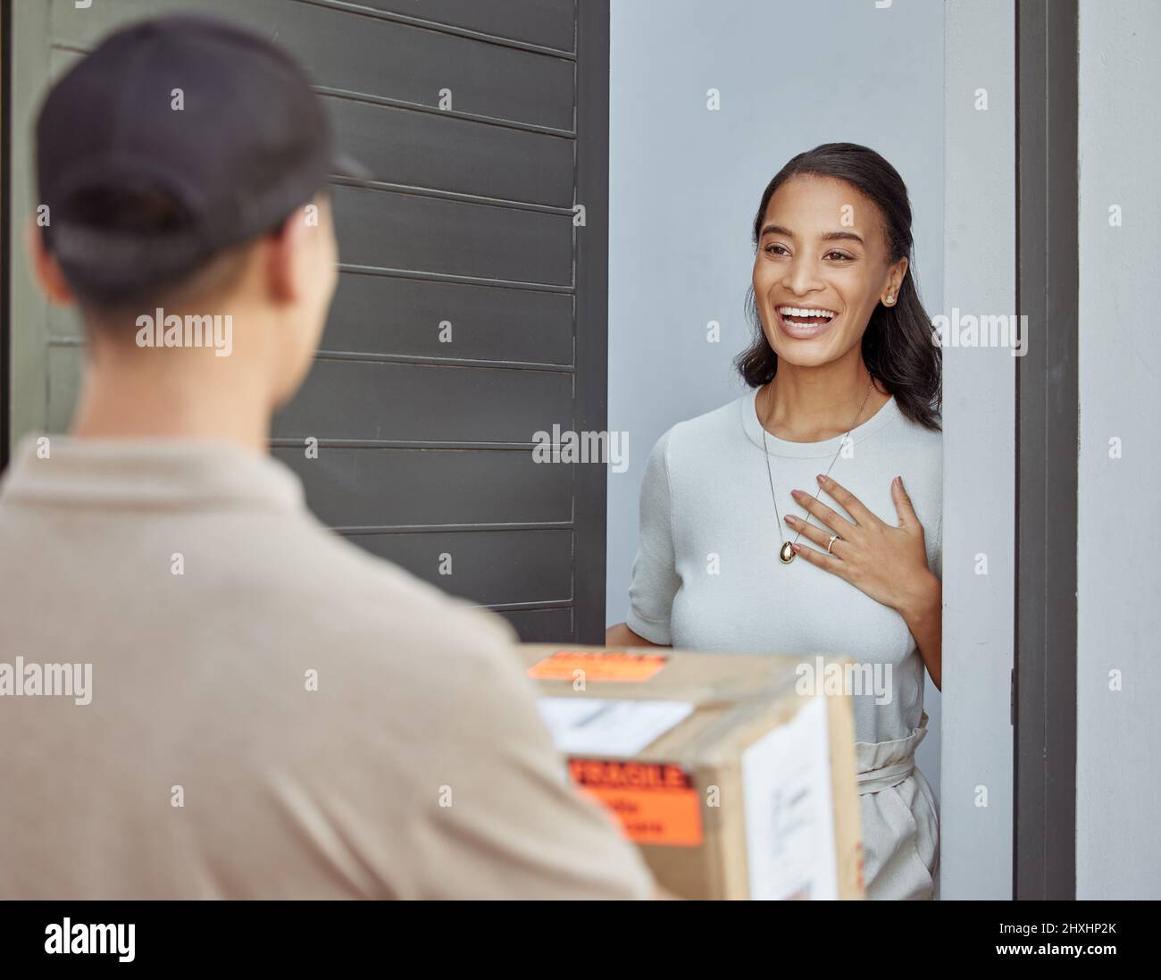 Woman about to order hi-res stock photography and images - Alamy