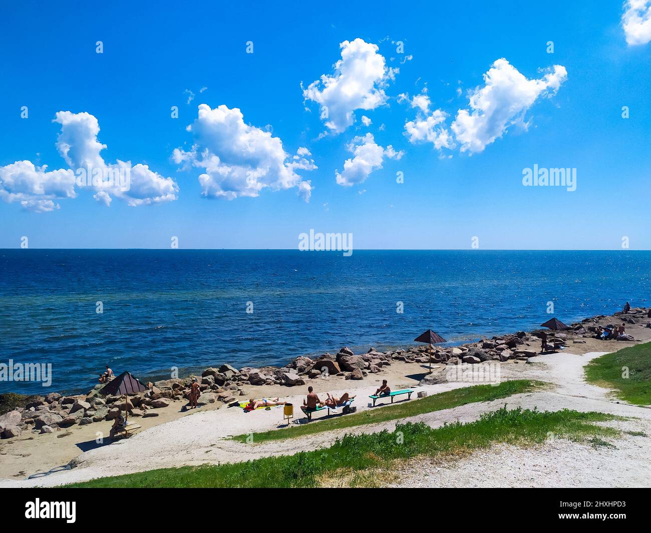 City beach in the city of Henichesk Stock Photo - Alamy