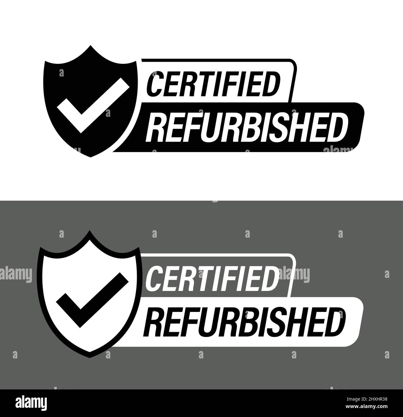 refurbished vector icon set with tick mark black in color Stock Vector ...