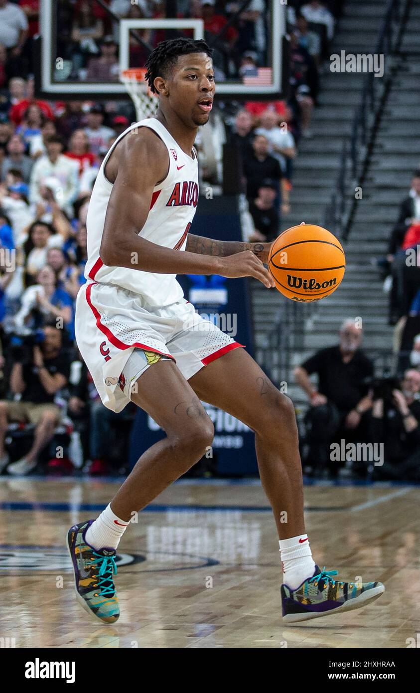 Las Vegas, NV, USA. 12th Mar, 2022. A. Arizona guard Dalen Terry (4 ...