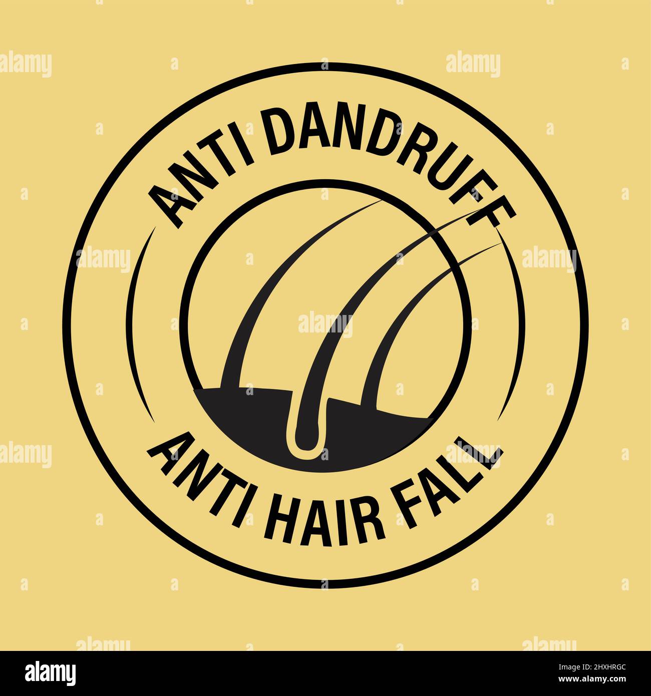 hair treatment abstract, anti dandruff, anti hairfall vector icon Stock ...