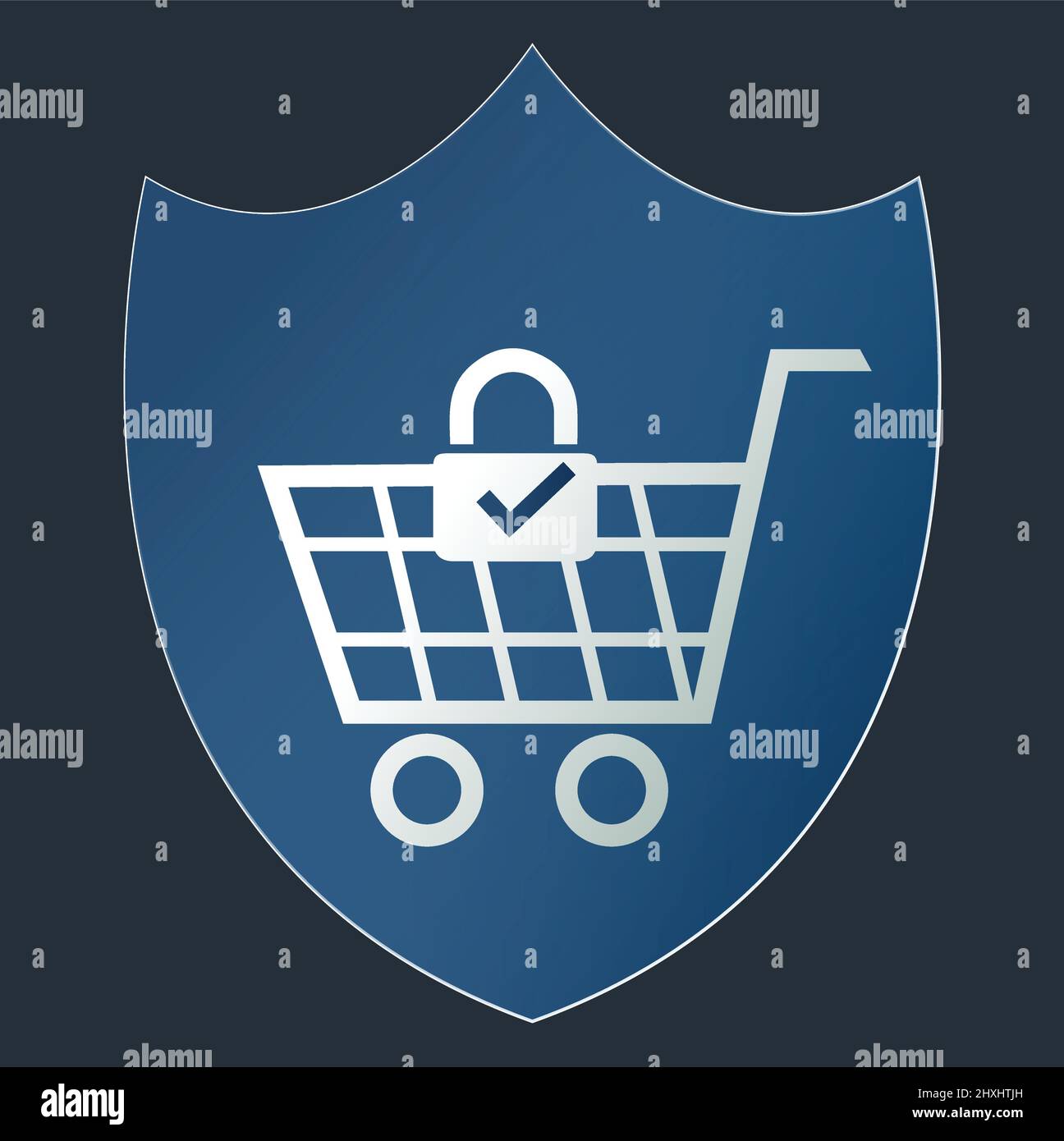 online shopping abstract. safe and secure online shopping vector logo ...