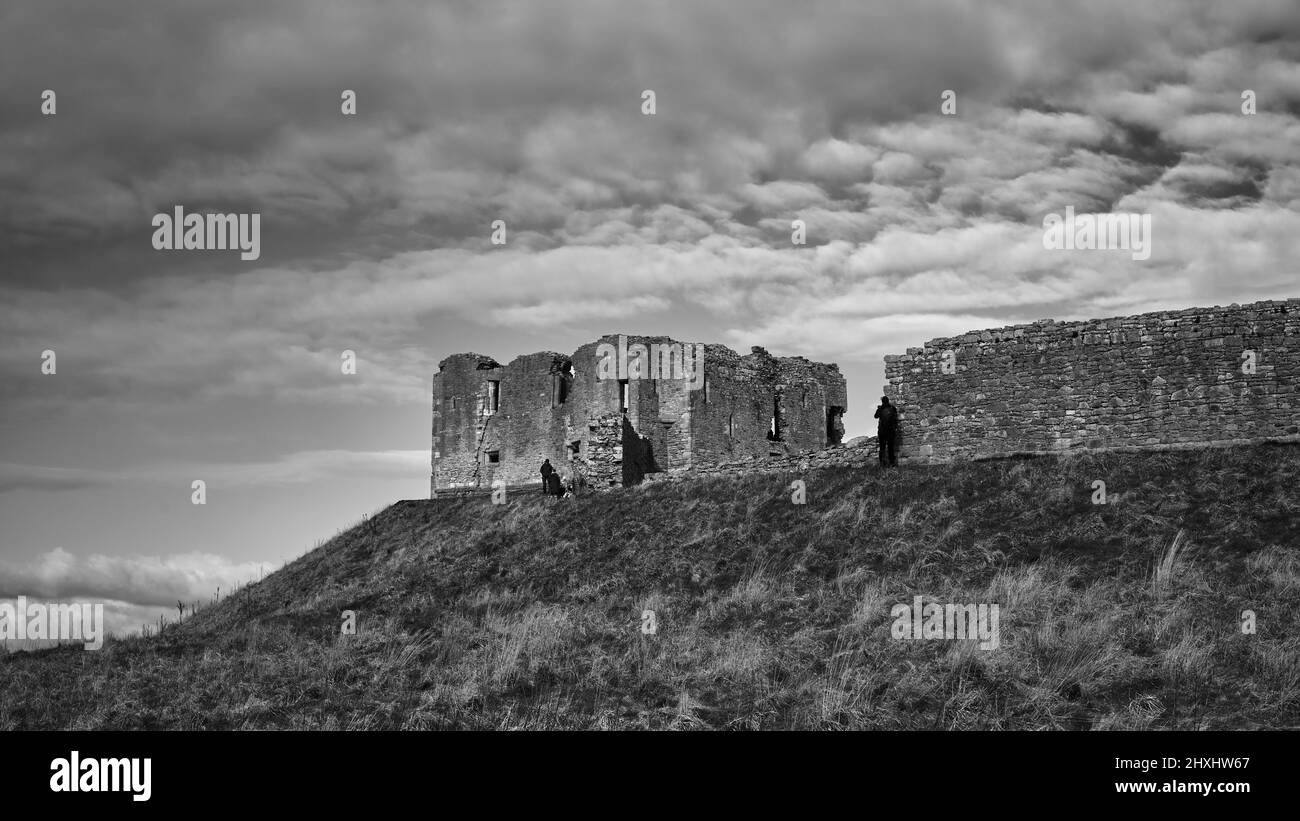 A view of Duffus Castle Stock Photo - Alamy