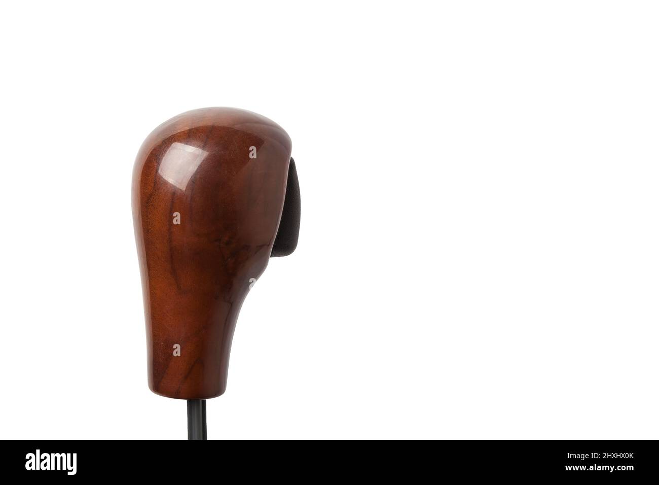 Wooden handle for shifting automatic gears of the car. Decorative ...