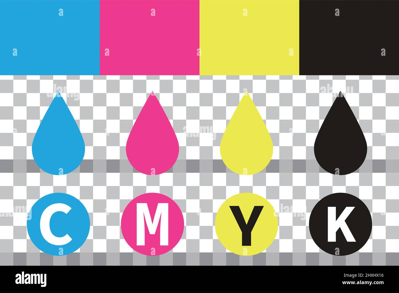 CMYK ink set. Printer. Editable vector Stock Vector Image & Art - Alamy