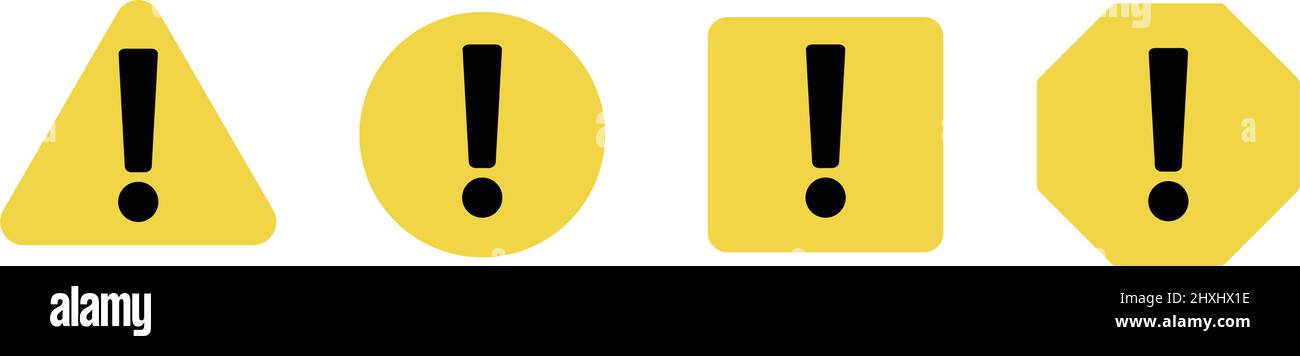 Attention symbols in various forms. Editable vector Stock Vector Image ...