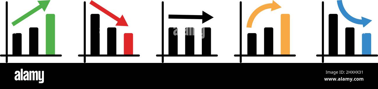 Decrease graphic bar chart Stock Vector Images - Alamy