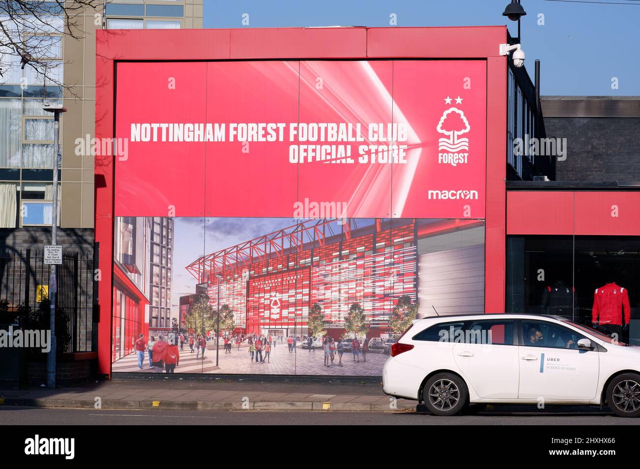 Football club merchandise store in Nottingham, UK Stock Photo - Alamy