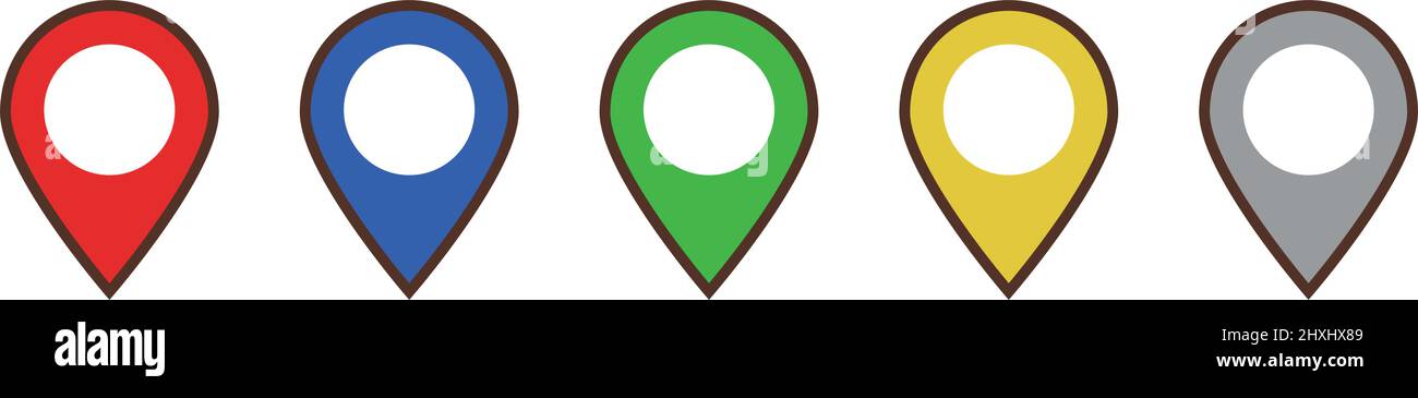 Map pin icons of location. Editable vector Stock Vector Image & Art - Alamy