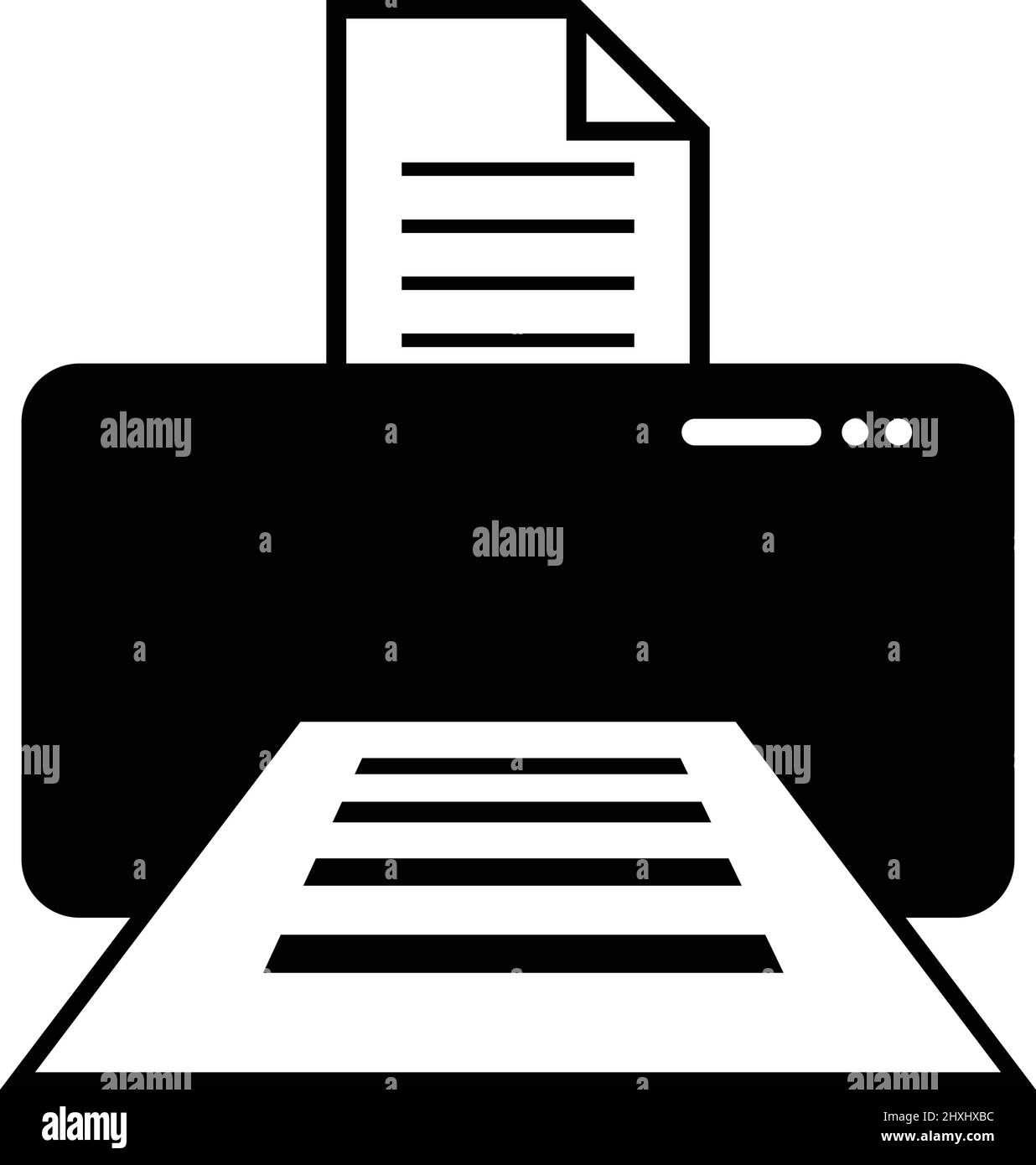 Icon of the printer making the copy. Editable vector Stock Vector Image ...