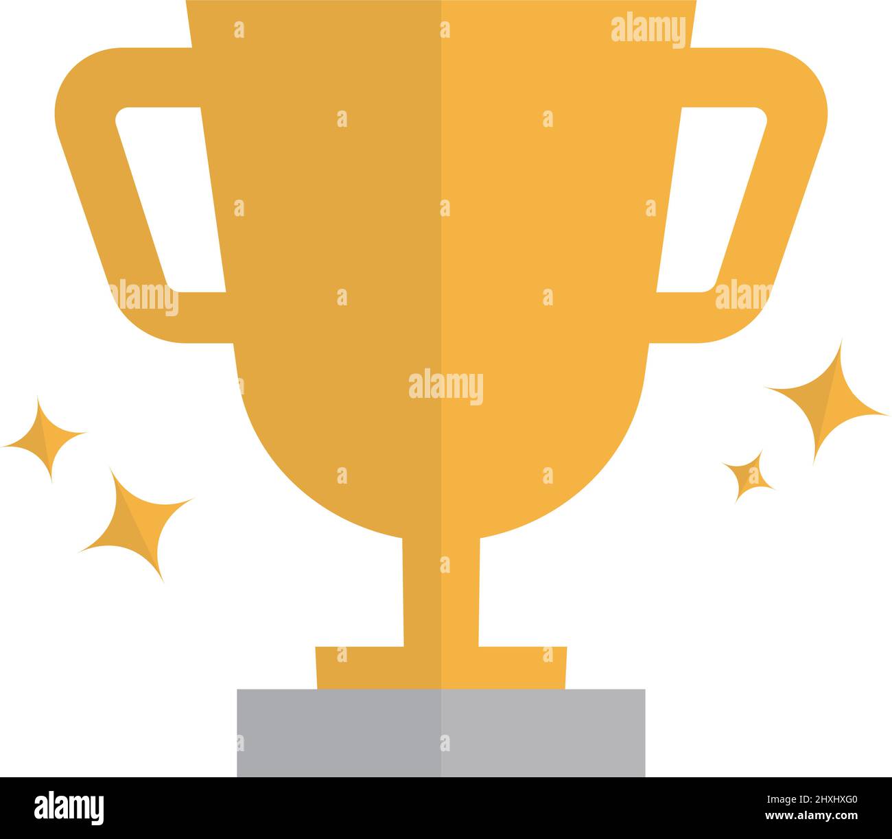 Sparkling gold trophy icon. Editable vector Stock Vector Image & Art ...