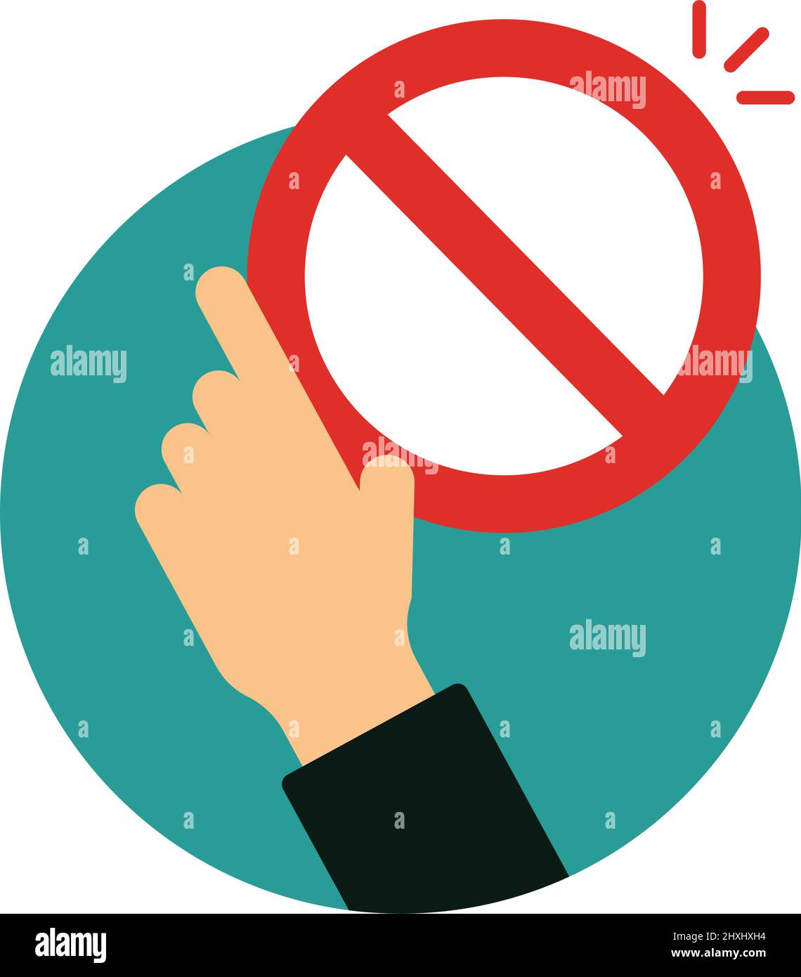 Man holding stop sign. Editable vector Stock Vector Image & Art - Alamy