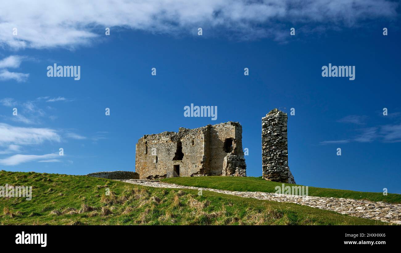 A view of Duffus Castle Stock Photo - Alamy