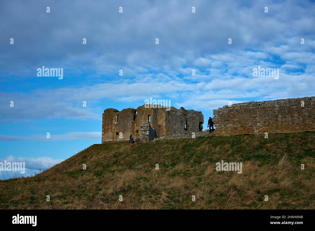 A view of Duffus Castle Stock Photo - Alamy