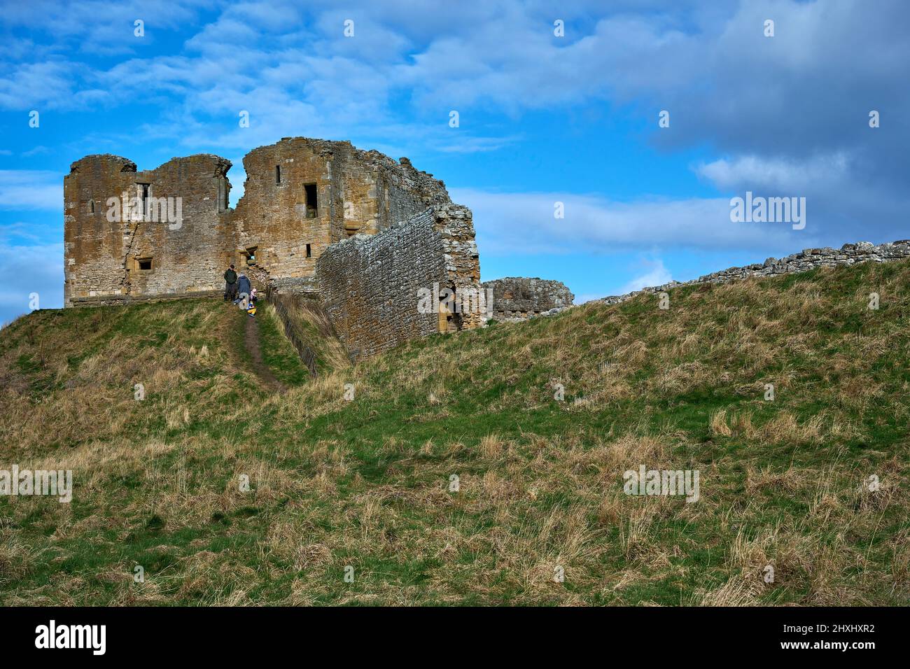 A view of Duffus Castle Stock Photo - Alamy