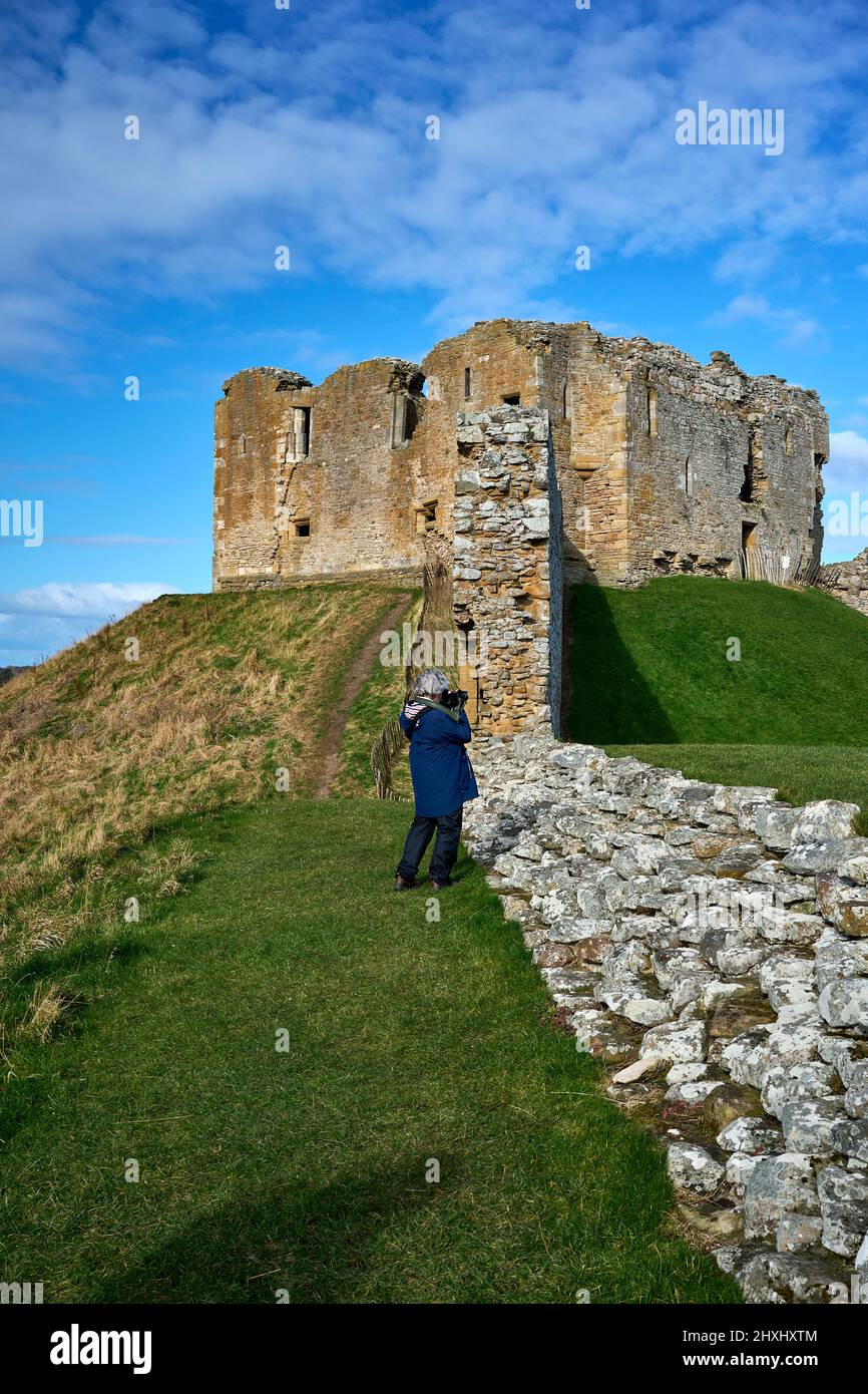 A view of Duffus Castle Stock Photo - Alamy