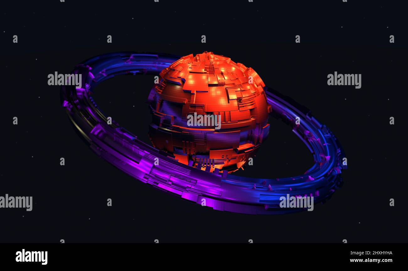 Futuristic Space Station Background