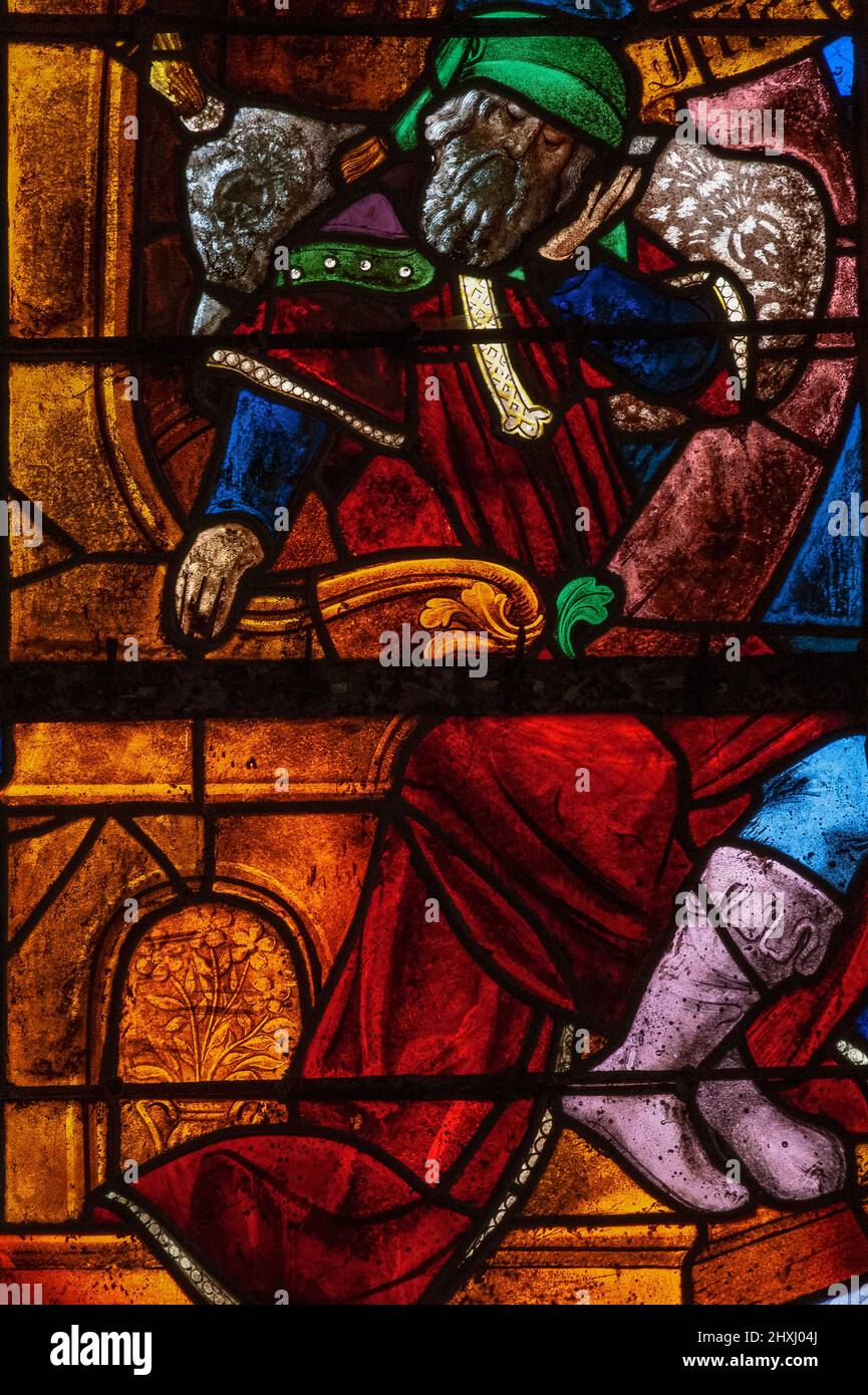 Jesse, father of King David of Israel and Judah, wears Renaissance ...