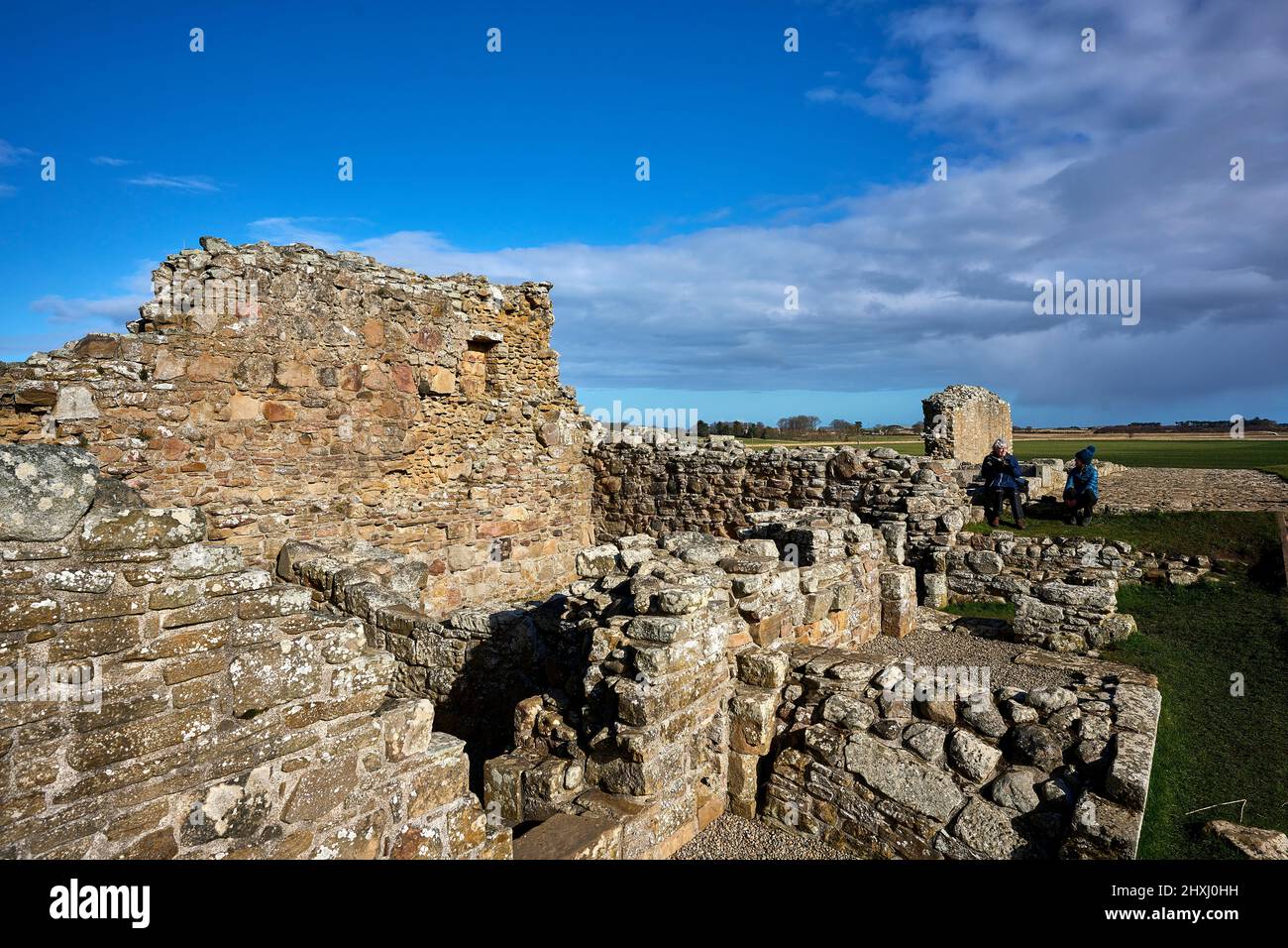 A view of Duffus Castle Stock Photo - Alamy