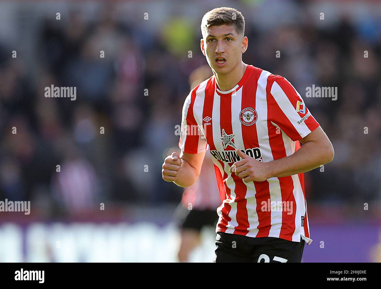 London, England, 12th March 2022. Vitaly Janelt of Brentford during the ...