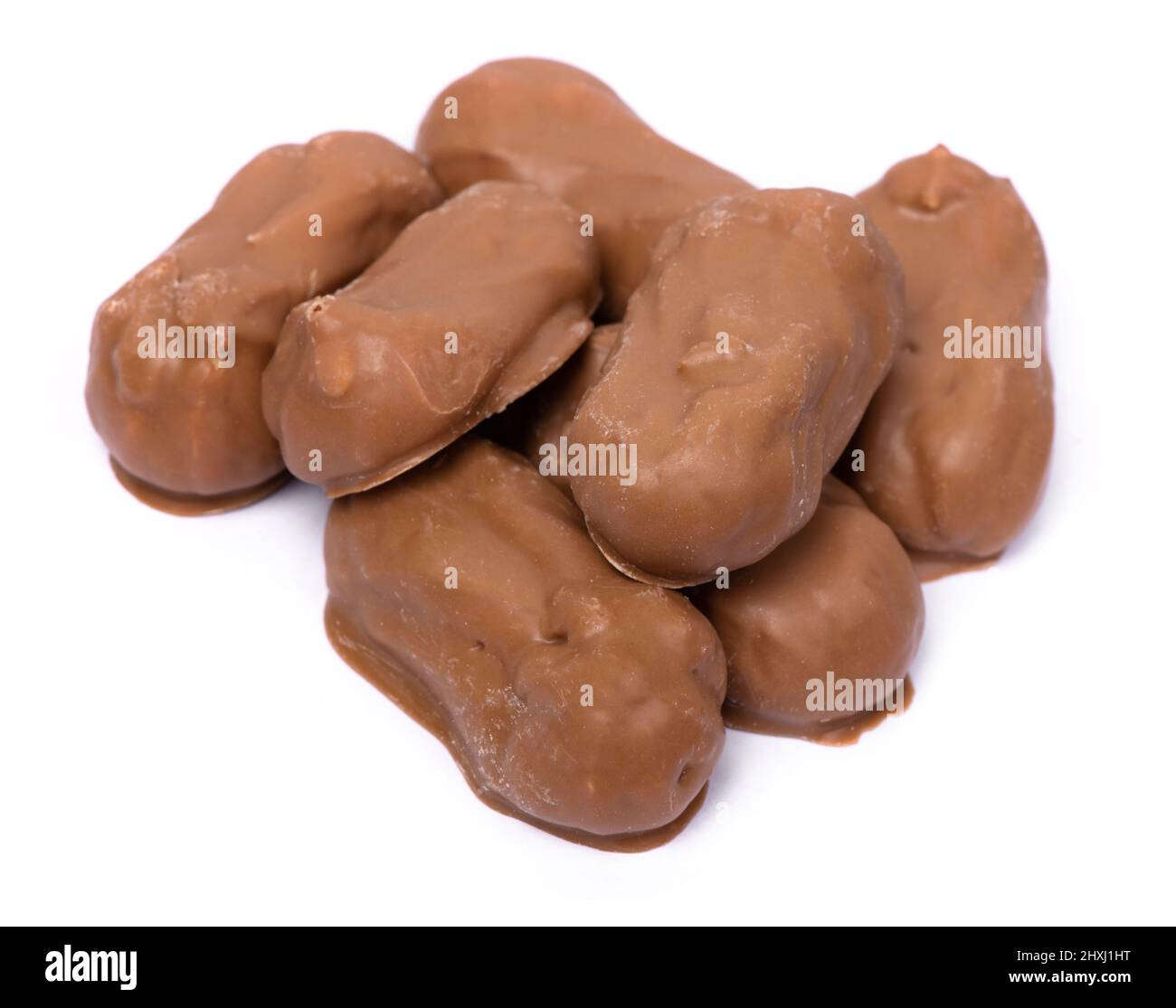 Group of sweets in caramel glaze isolated on white background Stock ...