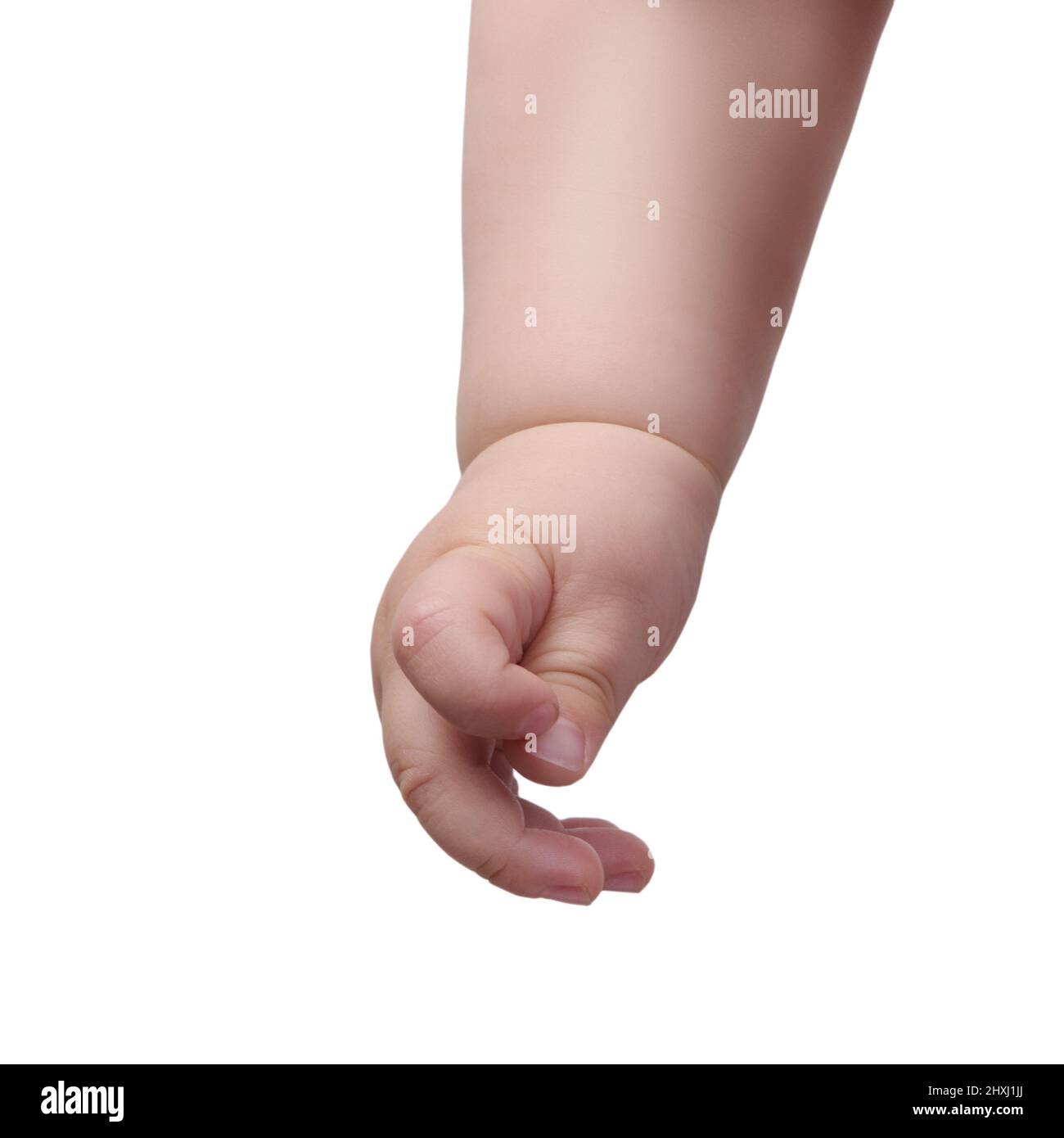 Small baby hand isolated on white background Stock Photo - Alamy