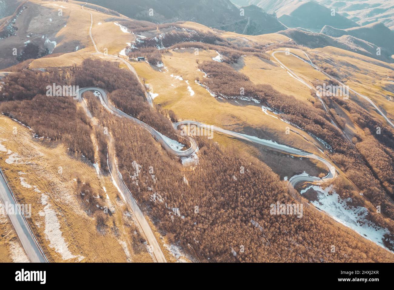 Aerial view of monte Nerone in Marche region in Italy Stock Photo - Alamy